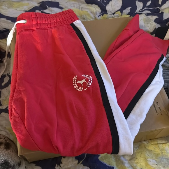 PINK Victoria's Secret | Pants & Jumpsuits | Red Sweat Pants | Poshmark